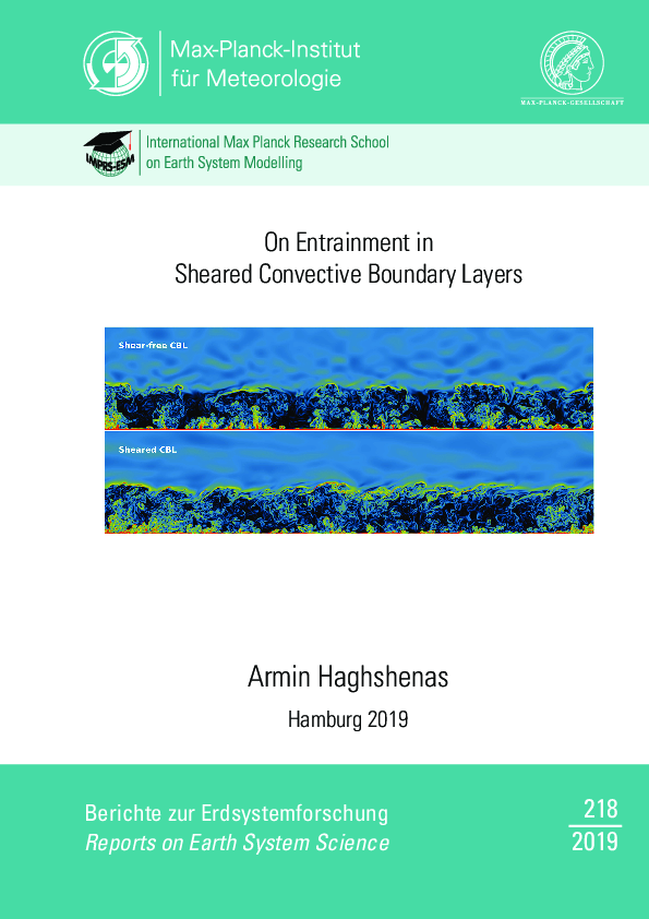 Pdf On Entrainment In Sheared Convective Boundary Layers