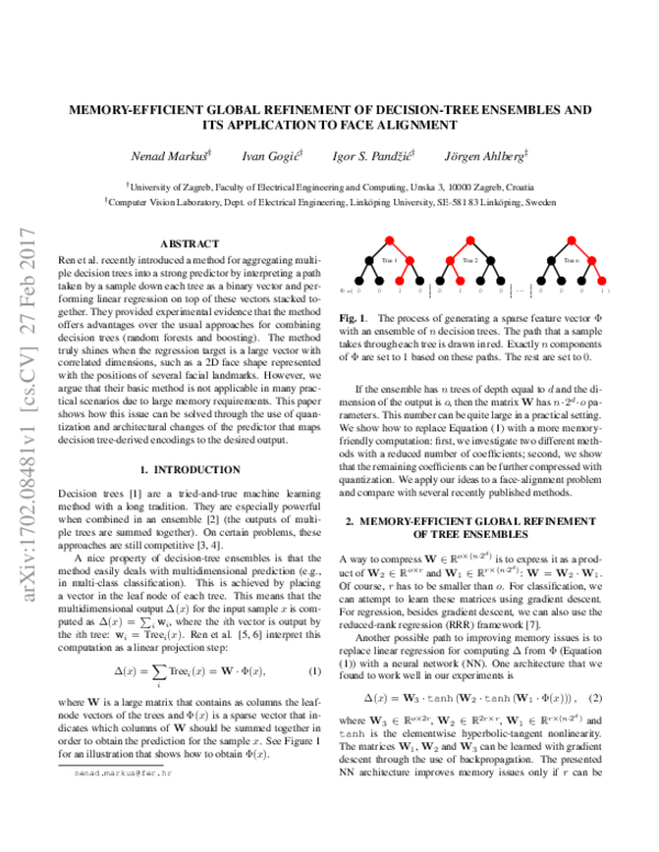 (PDF) Memory-efficient Global Refinement of Decision-Tree Ensembles and its Application to Face ...