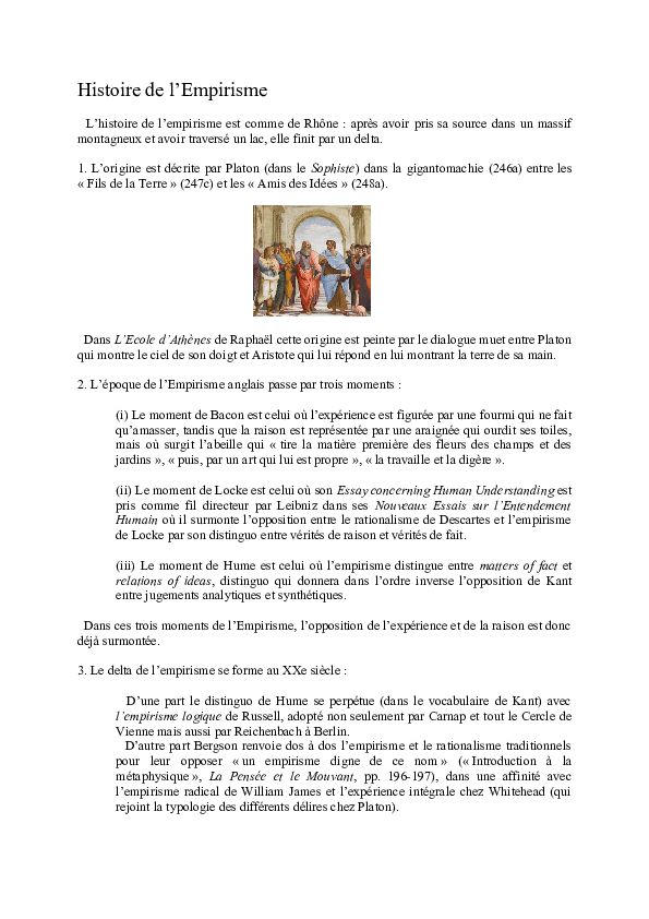 (DOC) Histoire de l'Empirisme