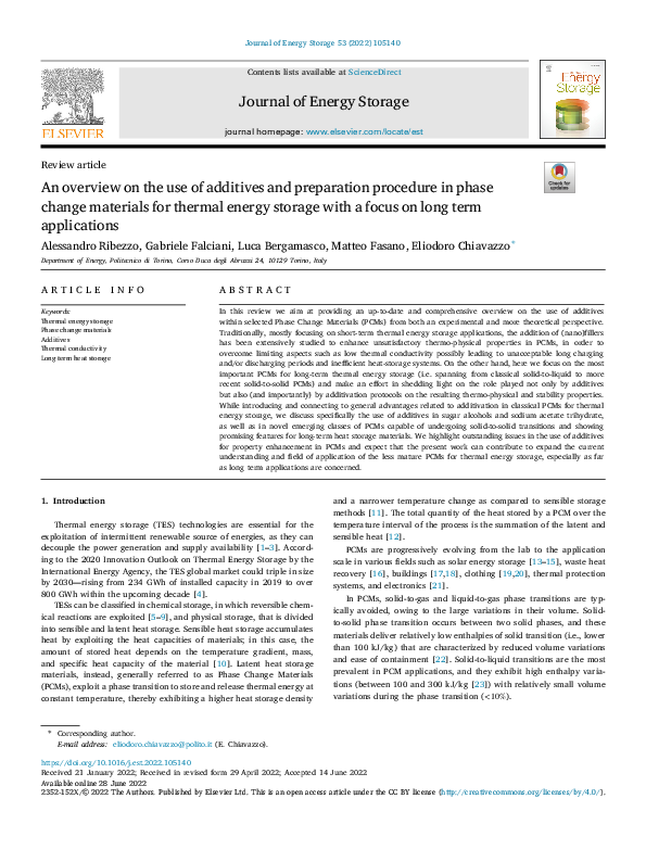 (PDF) An overview on the use of additives and preparation procedure in phase change materials ...