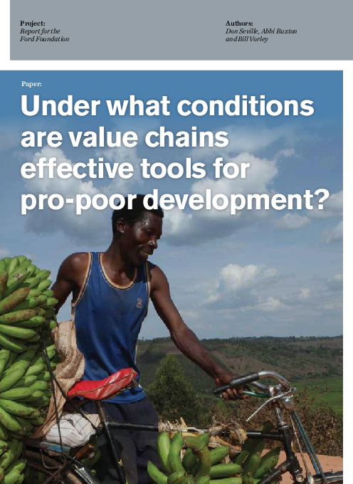 (PDF) Under what conditions are value chains effective tools for pro ...