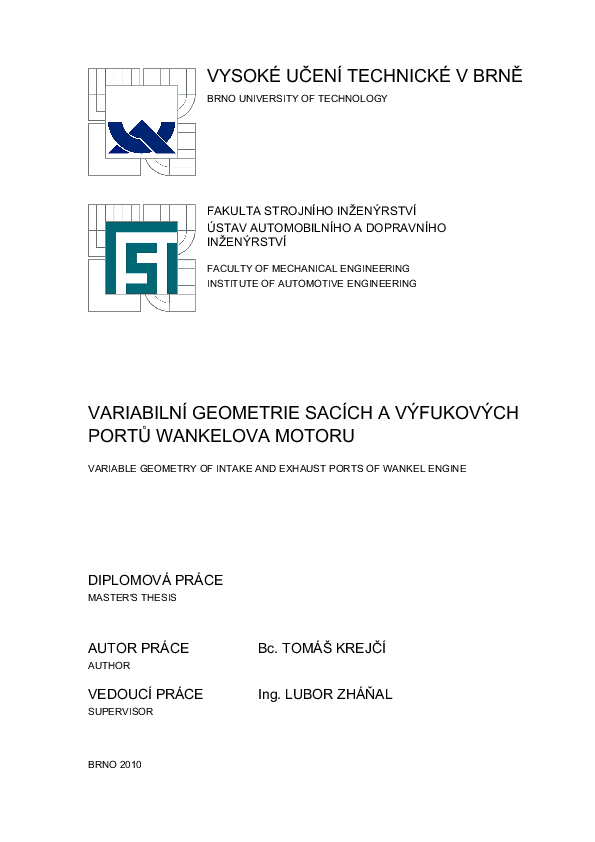 (PDF) Variable geometry of intake + exhaust ports of Wankel engine ...