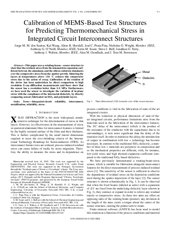 (PDF) Calibration of MEMS-based test structures for predicting ...