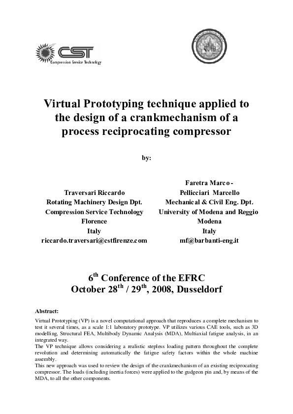 (PDF) Virtual Prototyping technique applied to the design of a ...