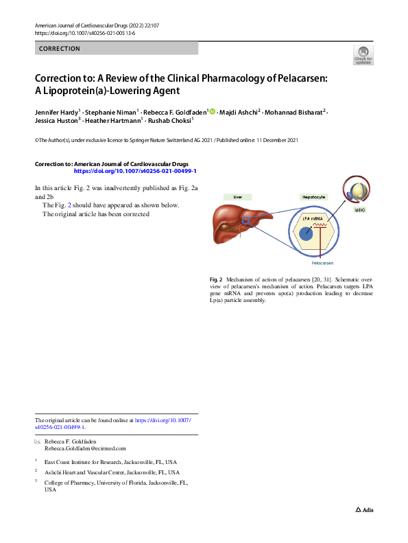 (PDF) Correction to: A Review of the Clinical Pharmacology of ...
