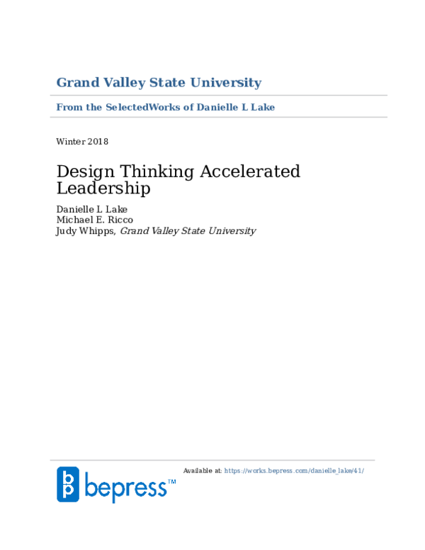 (PDF) Transforming Leadership through Design Thinking