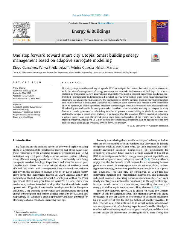 (PDF) One step forward toward smart city Utopia: Smart building energy management based on ...