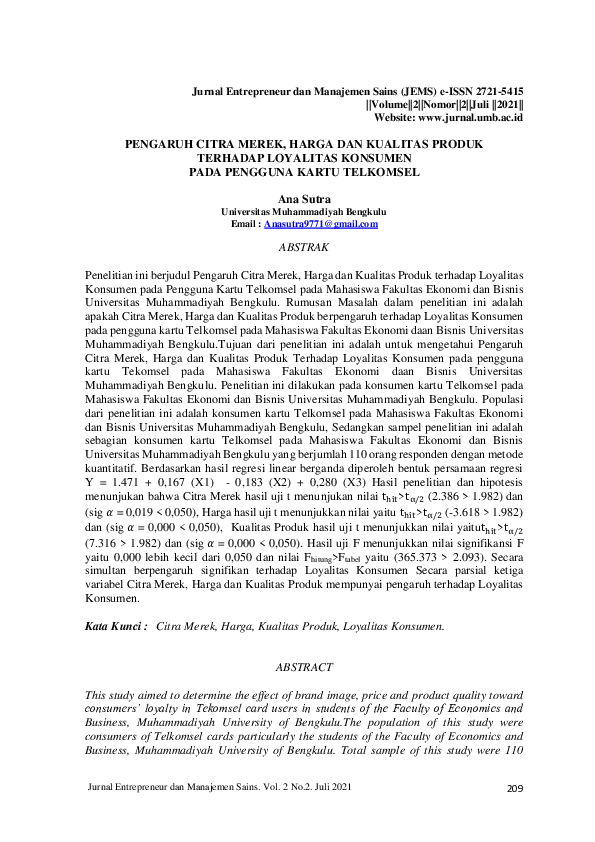 (PDF) Pengaruh Citra Merek, Harga, Dan Kualitas Produk Terhadap Keputusan Pembelian Sepatu ...