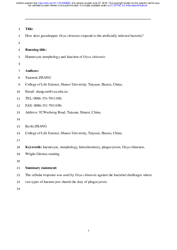 (PDF) Evaluation of nutritional status of an edible grasshopper,Oxya ...