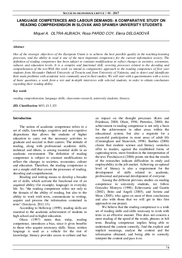 (PDF) Language Competences and Labour Demands: a Comparative Study on ...