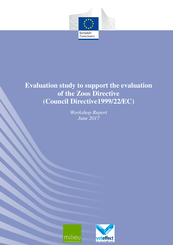 (PDF) Evaluation study to support the evaluation of the Zoos Directive ...