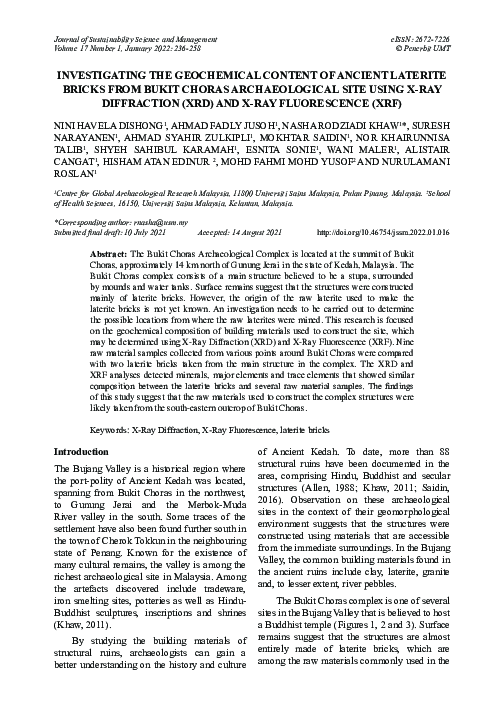 (PDF) Investigating the Geochemical Content of Ancient Laterite Bricks ...