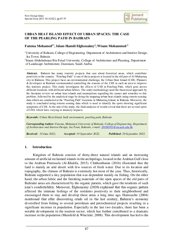(PDF) Urban heat island effect of urban spaces: The case of the ...