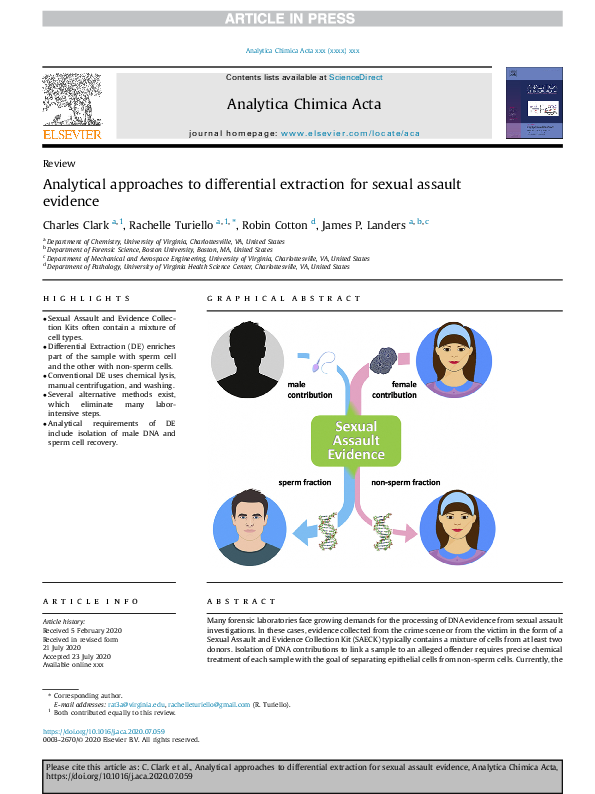(PDF) Analytical approaches to differential extraction for sexual ...