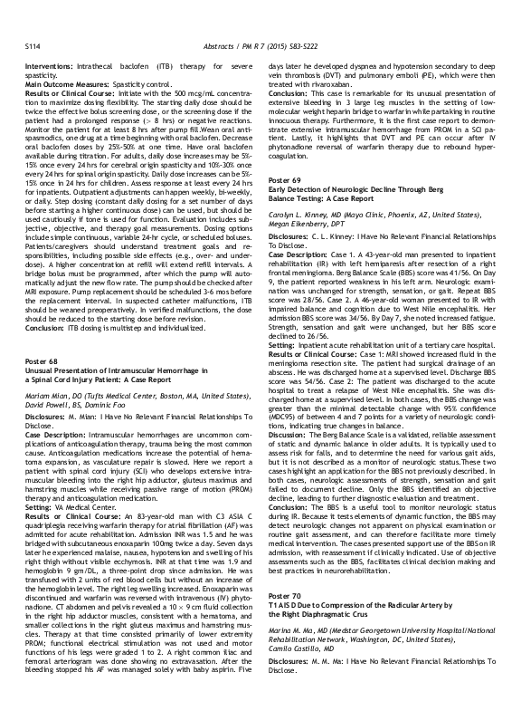 (PDF) Poster 69 Early Detection of Neurologic Decline Through Berg ...