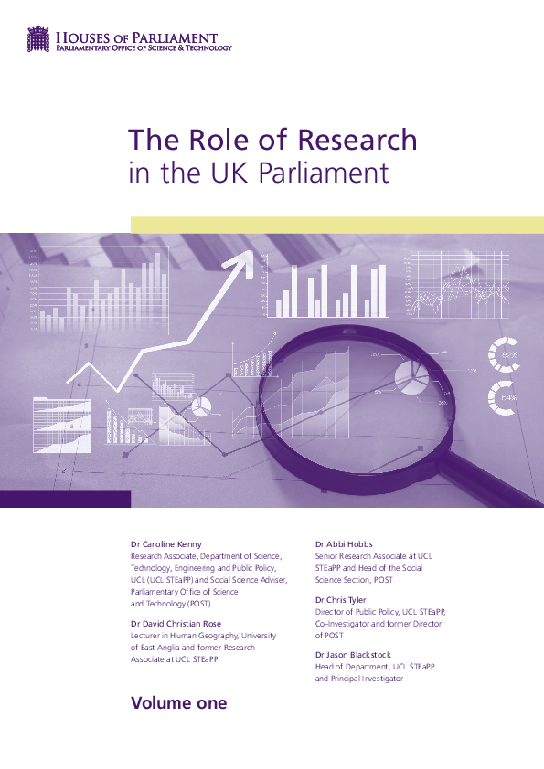 (PDF) The Role of Research in the UK Parliament