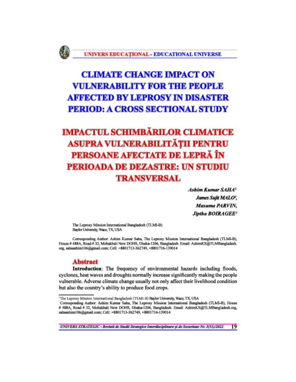 (PDF) Climate Change impact on vulnerability for the PAL in disaster ...