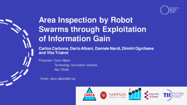 (PDF) Area Inspection by Robot Swarms through Exploitation of Information Gain