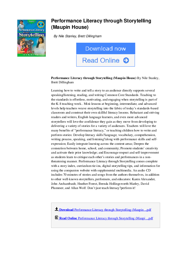 (PDF) Performance Literacy through Storytelling