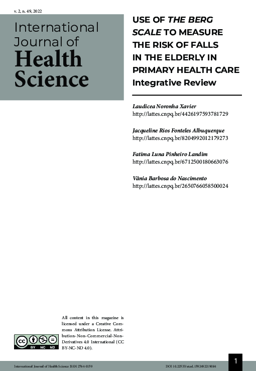 (PDF) USE OF THE BERG SCALE TO MEASURE THE RISK OF FALLS IN THE ELDERLY ...