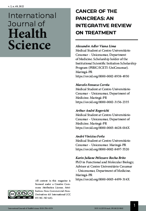 (PDF) CANCER OF THE PANCREAS: AN INTEGRATIVE REVIEW ON TREATMENT (Atena Editora)