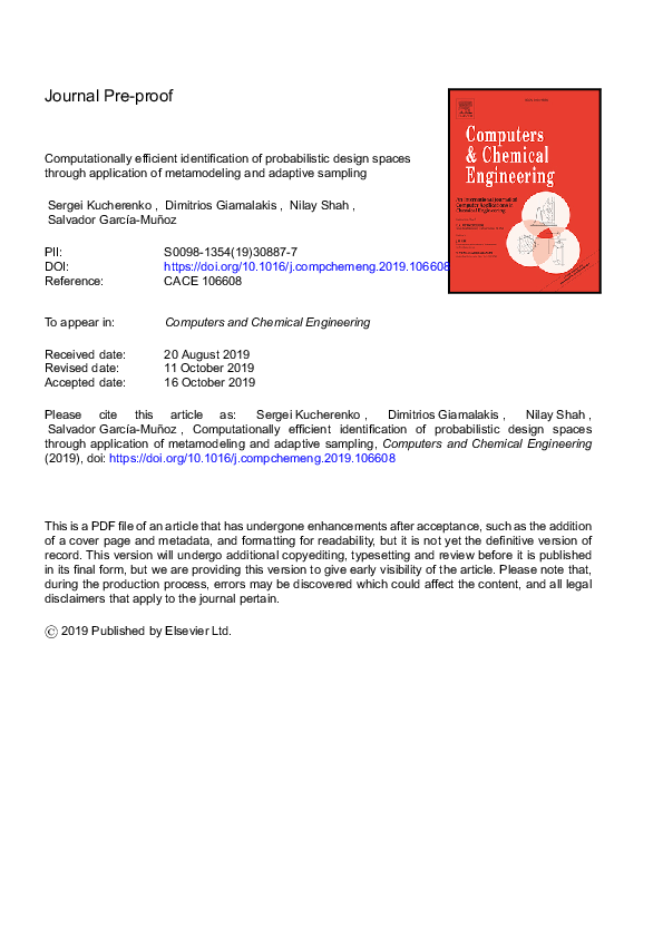 (PDF) Computationally efficient identification of probabilistic design spaces through ...