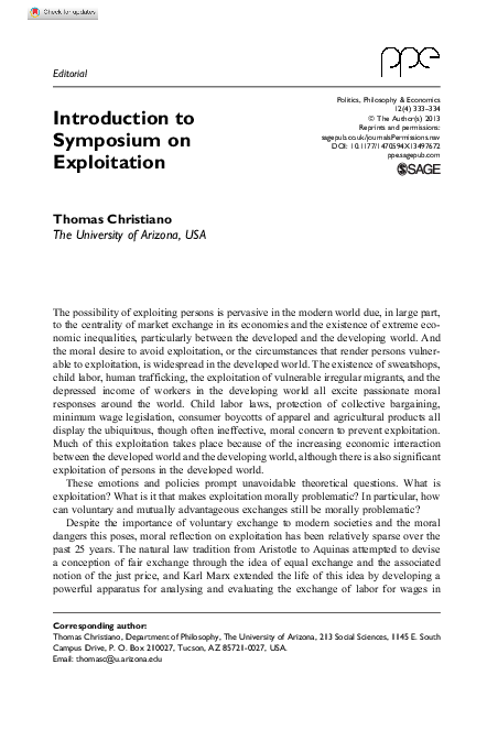 (PDF) Introduction to Symposium on Exploitation