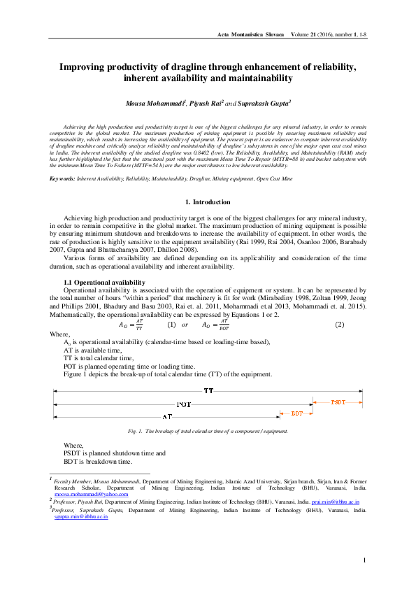 (PDF) Improving productivity of dragline through enhancem ent of ...