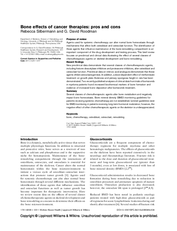 (PDF) Bone effects of cancer therapies