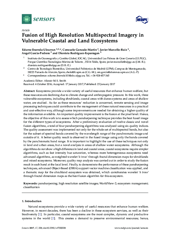 (PDF) Fusion of high resolution multi-spectral imagery for surface soil moisture estimation ...