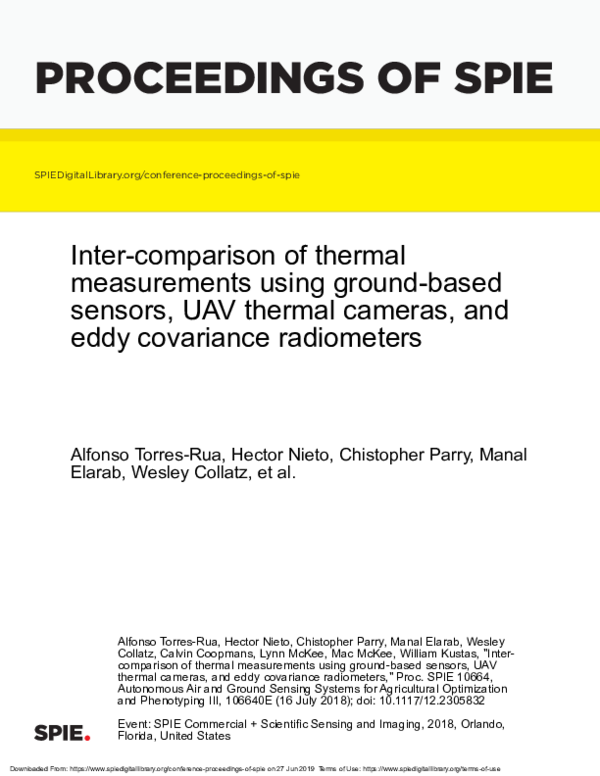 (PDF) Inter-comparison of thermal measurements using ground-based ...