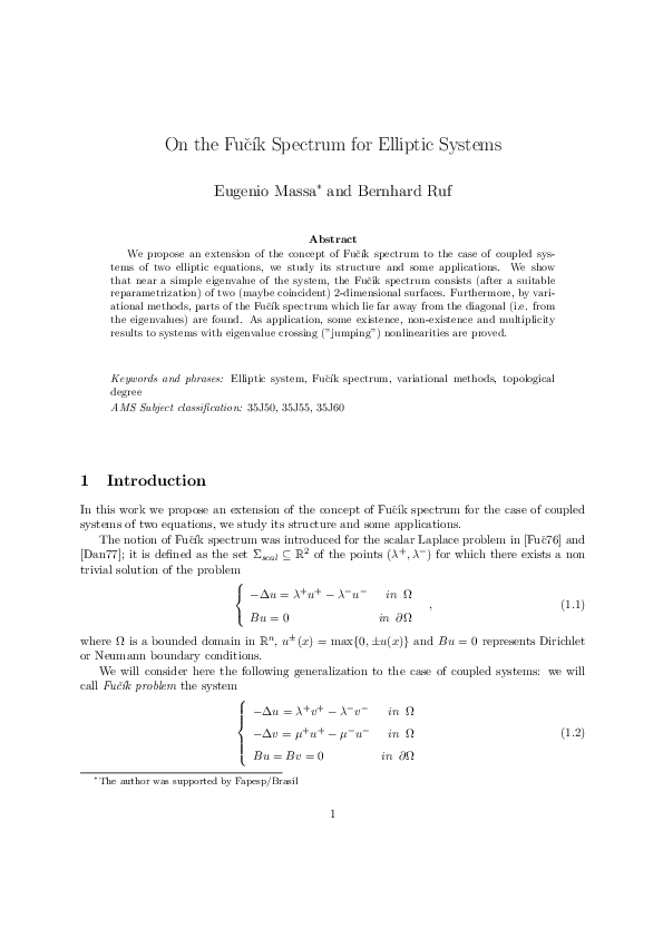 (PDF) On the Fučík spectrum for elliptic systems