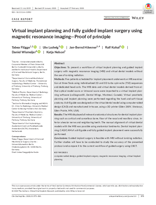 (PDF) Virtual implant planning and fully guided implant surgery using ...