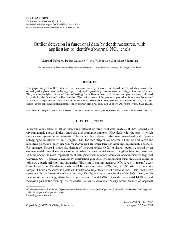 (PDF) Outlier detection in functional data by depth measures, with application to identify ...