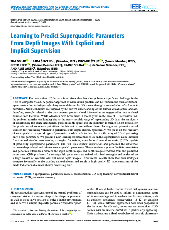 (PDF) Learning to Predict Superquadric Parameters From Depth Images With Explicit and Implicit ...
