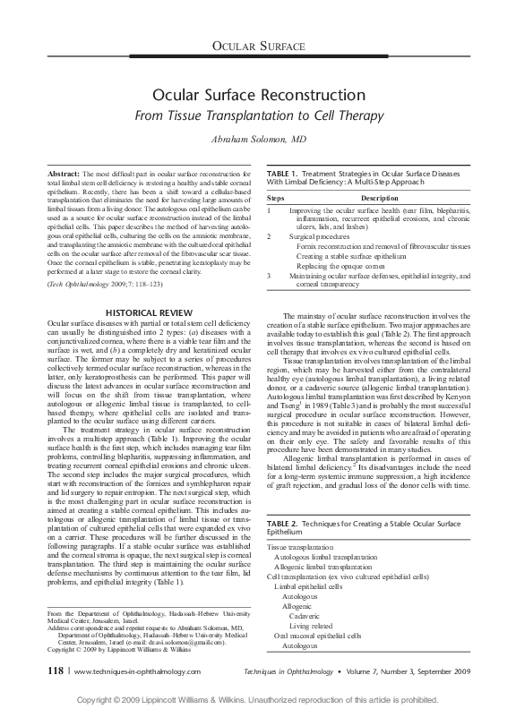 (PDF) Ocular Surface Reconstruction