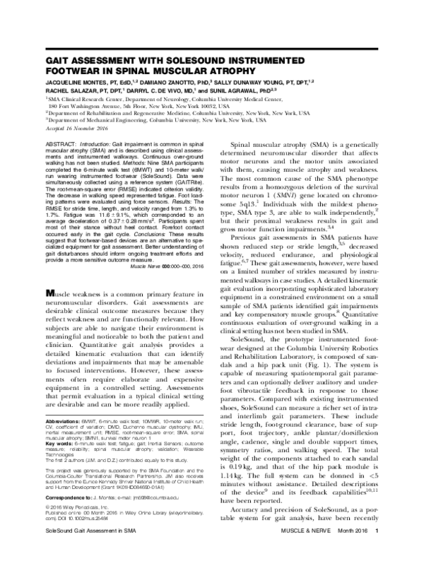 (PDF) Gait assessment with solesound instrumented footwear in spinal ...