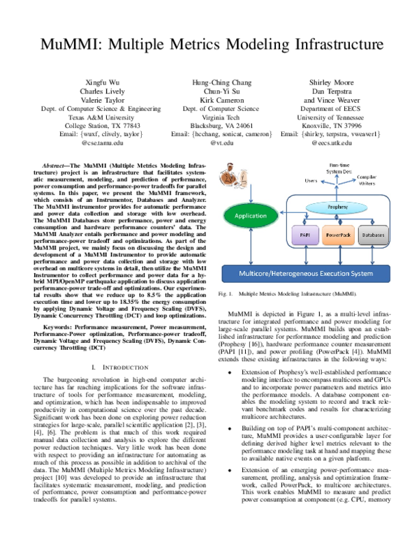 (PDF) MuMMI: Multiple Metrics Modeling Infrastructure