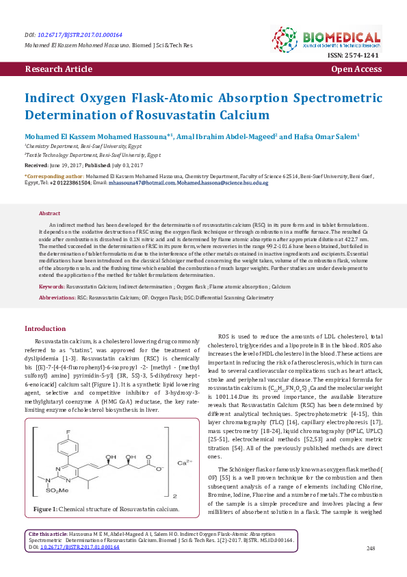 (PDF) Indirect Oxygen Flask-Atomic Absorption Spectrometric ...