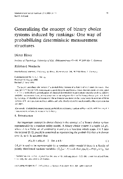(PDF) Generalizing the concept of binary choice systems induced by rankings: one way of ...