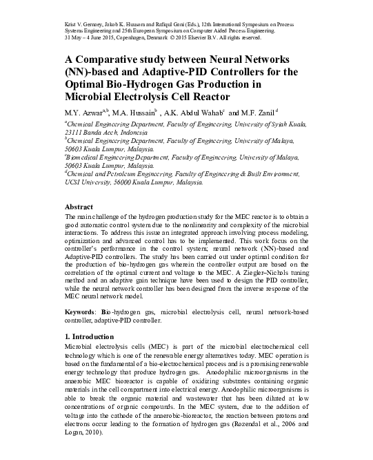 (PDF) A Comparative study between Neural Networks (NN)-based and Adaptive-PID Controllers for ...