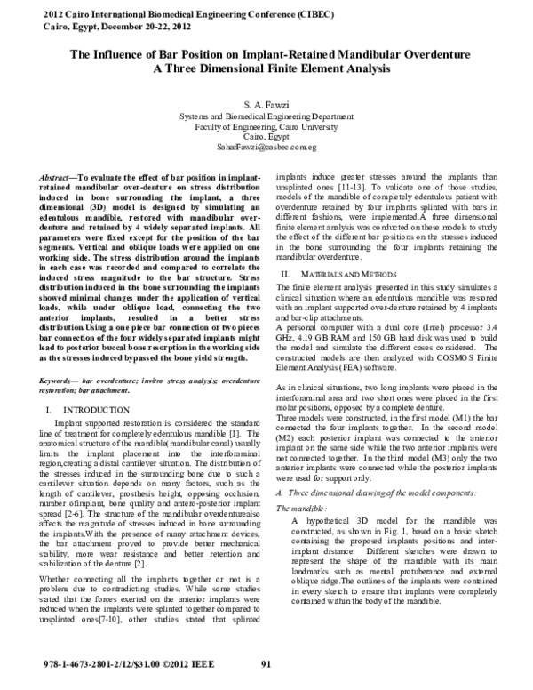(PDF) The influence of bar position on implant-retained mandibular ...