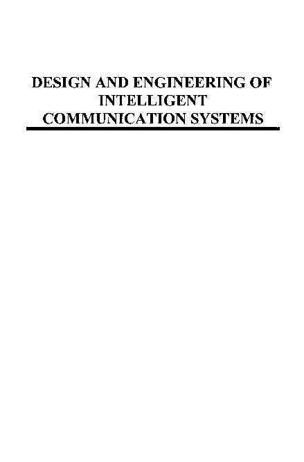 (PDF) Design and engineering of intelligent communication systems