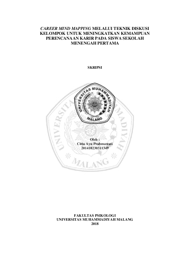 (PDF) Career Mind Mapping Melalui Teknik Diskusi Kelompok Untuk ...