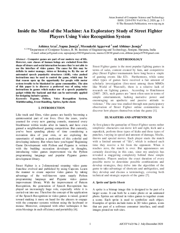 (PDF) Inside the Mind of the Machine: An Exploratory Study of Street ...