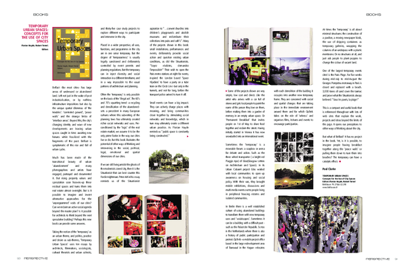 (PDF) Temporary Urban Spaces: Concepts for the Use of City Spaces