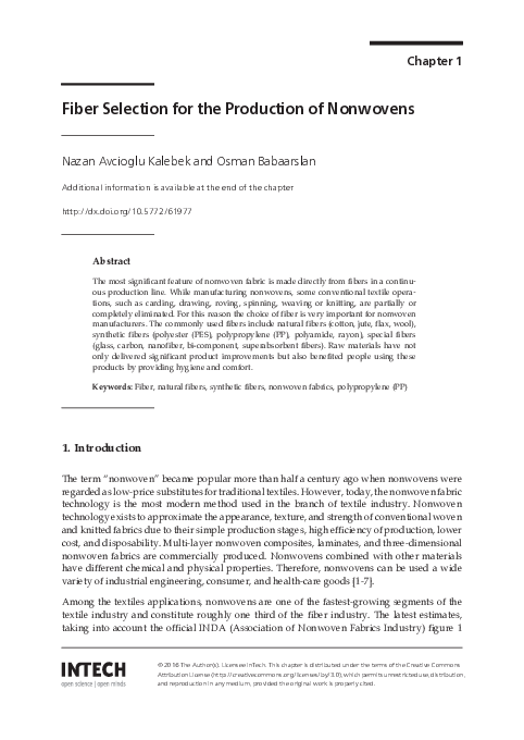 (PDF) Fiber Selection for the Production of Nonwovens