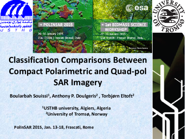 (PDF) Classification Comparisons Between Compact Polarimetric and Quad ...