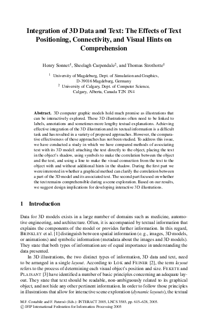 (PDF) Integration of 3D Data and Text: The Effects of Text Positioning ...