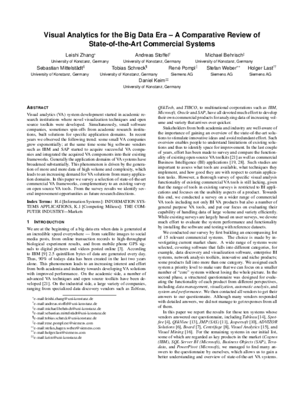 (PDF) Visual analytics for the big data era — A comparative review of state-of-the-art ...